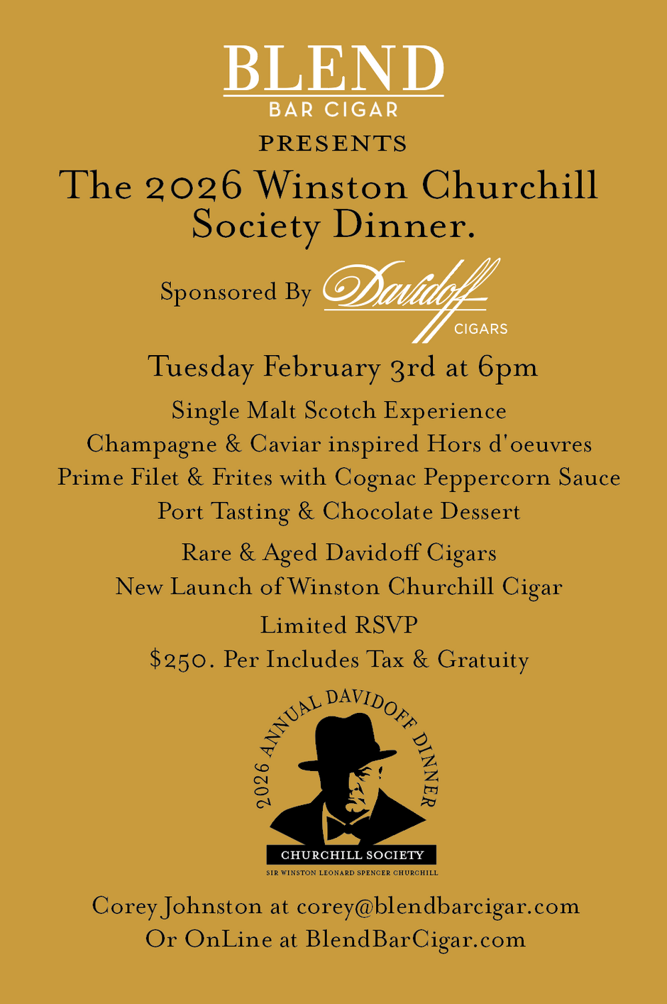 Event Tickets – BLEND Bar with Davidoff Cigars